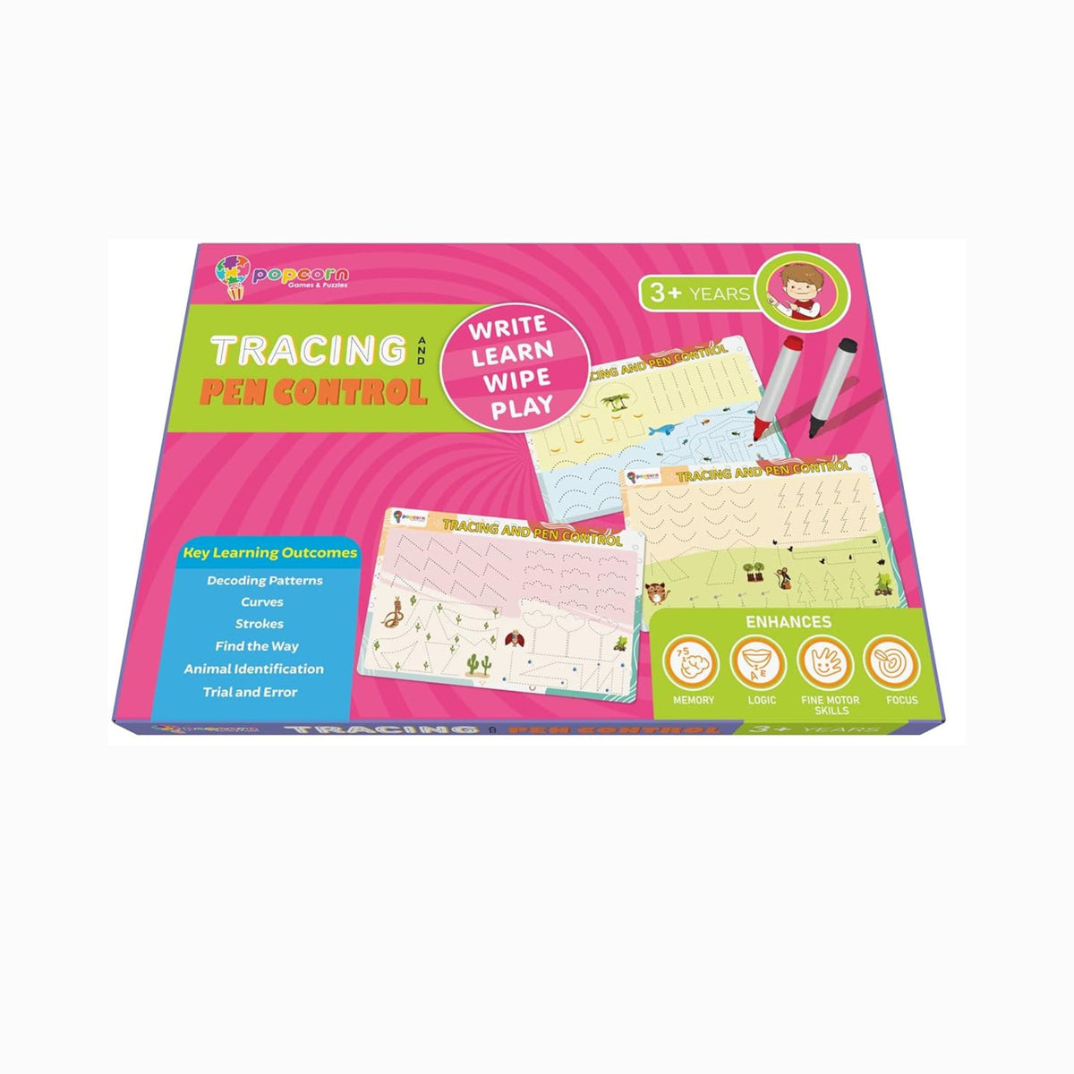 Tracing & Pen Control Write & Wipe Activity Mats — pegasusforkids