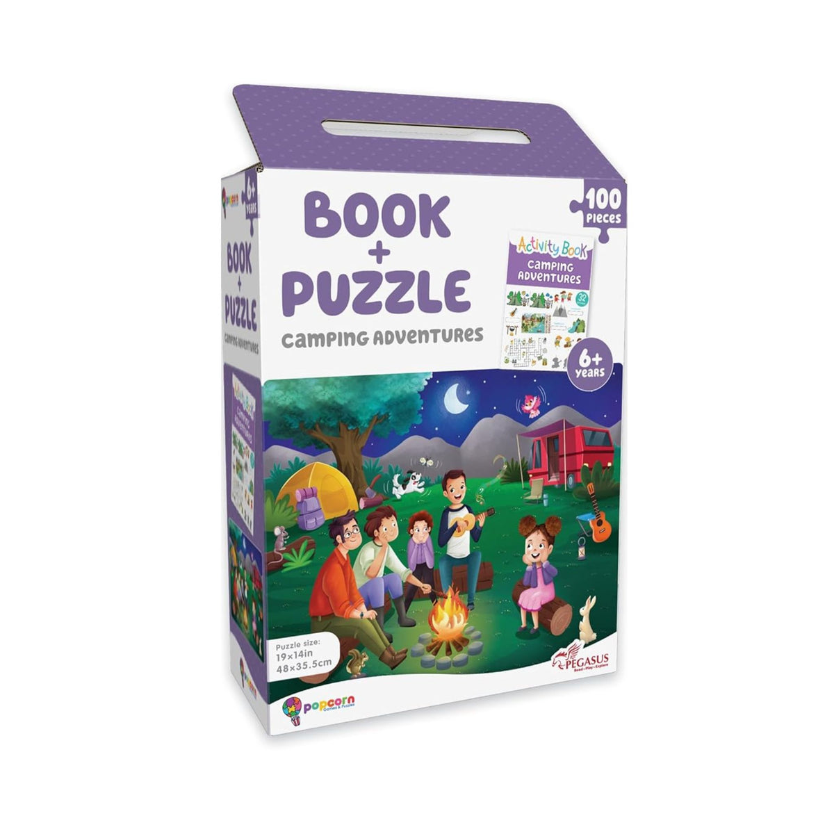 Popcorn Games & Puzzles Camping Adventure - 100 Piece Jigsaw Puzzle wi — pegasusforkids