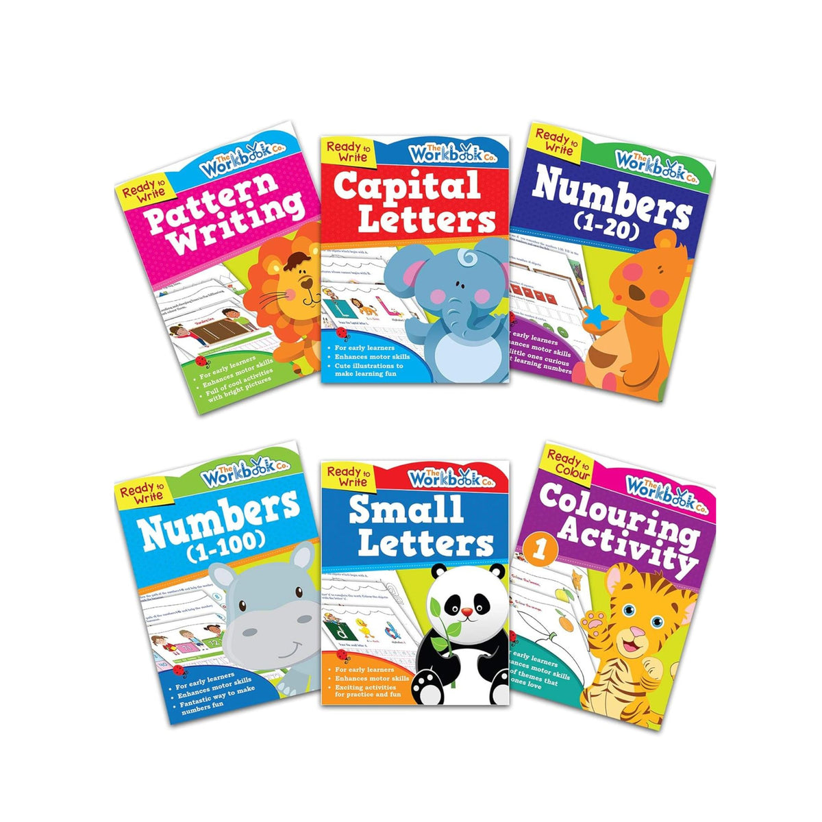 Set of 6 Ready to Write Practice Workbooks for Kids — pegasusforkids