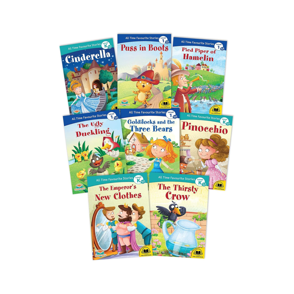 Set of 8 Best Selling Story Books for Children including Cindrella, Pi ...