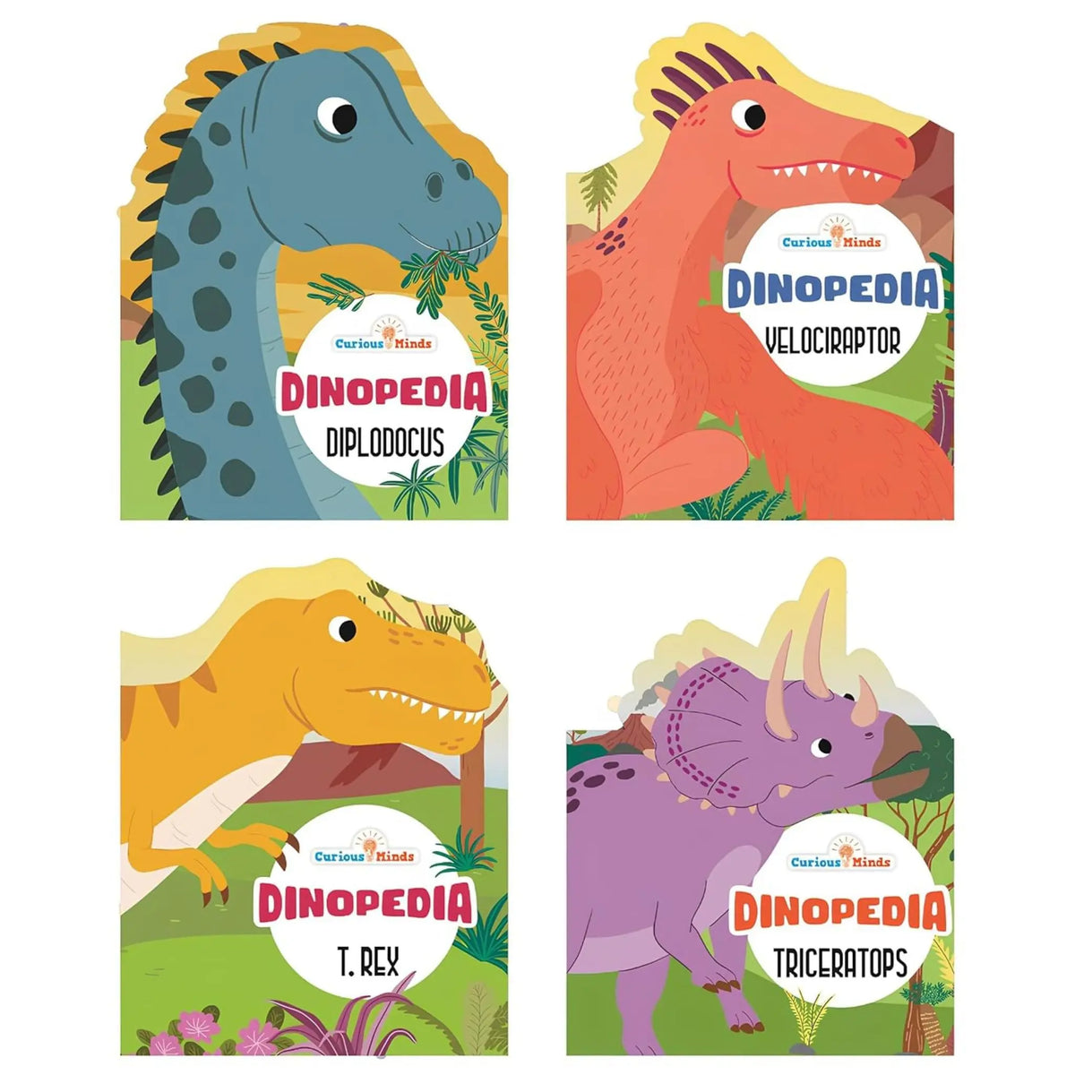 Dinosaur Encyclopedia Die Cut Books - Set of 4 Board Book — pegasusforkids