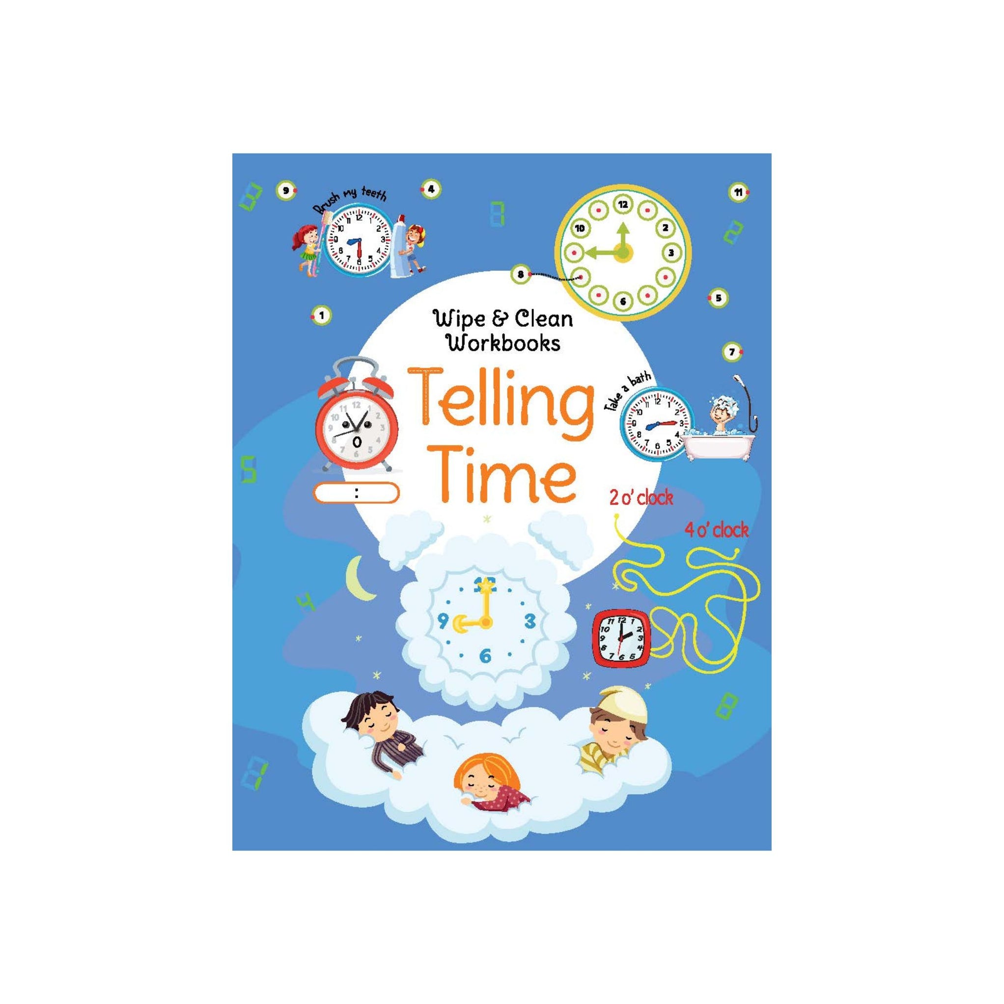 Telling Time - Wipe & Clean Workbook — pegasusforkids